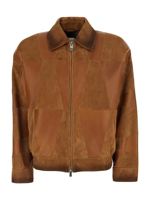 Versace Danimer Leather Jacket - Multicolor