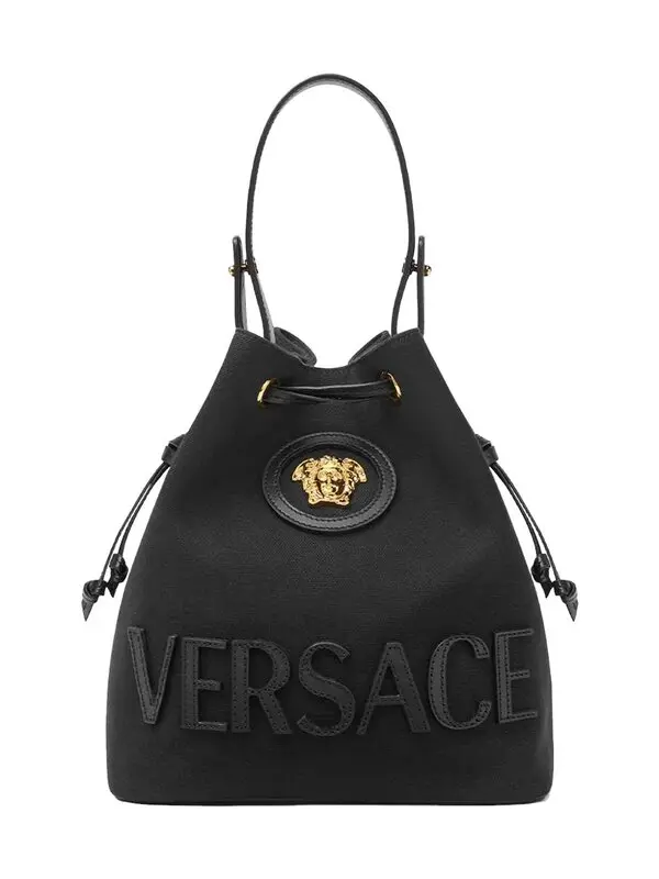Versace La Medusa Bucket Bag - Black
