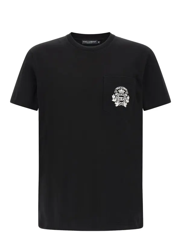 Dolce & Gabbana Dg' Embroidered T-shirt - Black