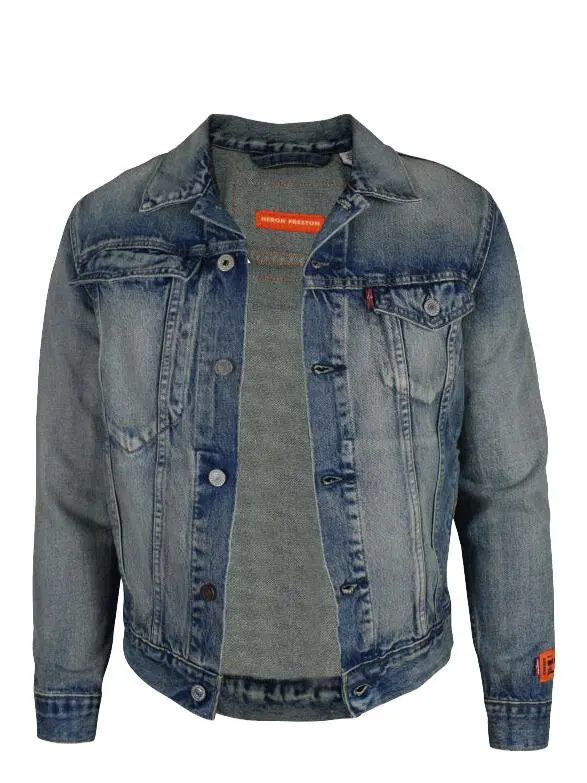 Heron Preston Levi's X Washed Denim Jacket - Blue