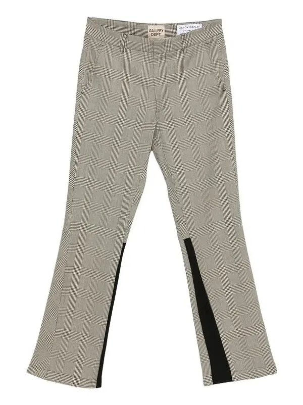 GALLERY DEPT. Trousers Beige Plaid Wool-silk Blend - Cream