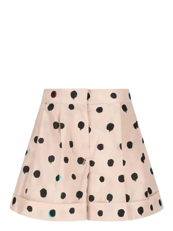 Fendi Polka Dot Taffeta Flared Shorts - Multicolor