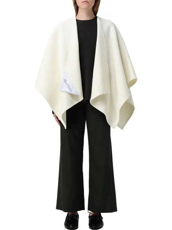 Max Mara Alpaca Blend Cape - White