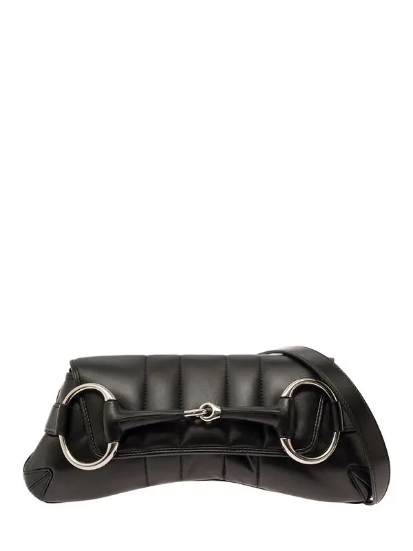 Gucci Medium Shoulder Bag With Maxi Horsebit In Leather - Multicolor