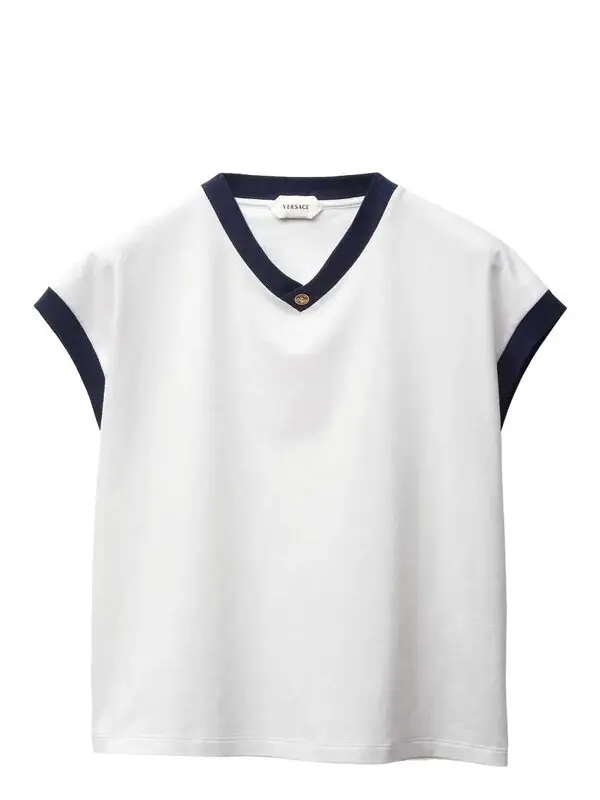 Versace Slim-fit Stretch Cotton Jersey T-shirt - White