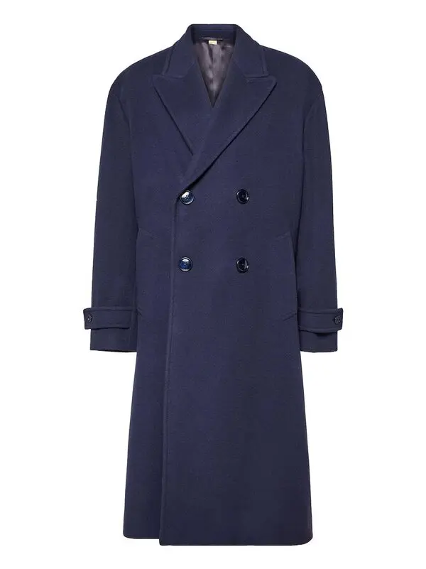 Gucci Double-breasted Wool Overcoat - Blue
