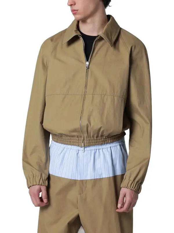 Dries Van Noten Cotton-blend Zip-up Jacket - Cream