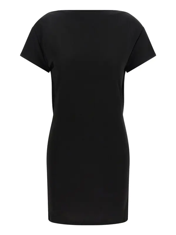 Jacquemus La Robe Mistral Minidress With Draped Back - Black