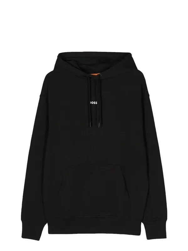 BOSS Cotton Jersey Hoodie - Black