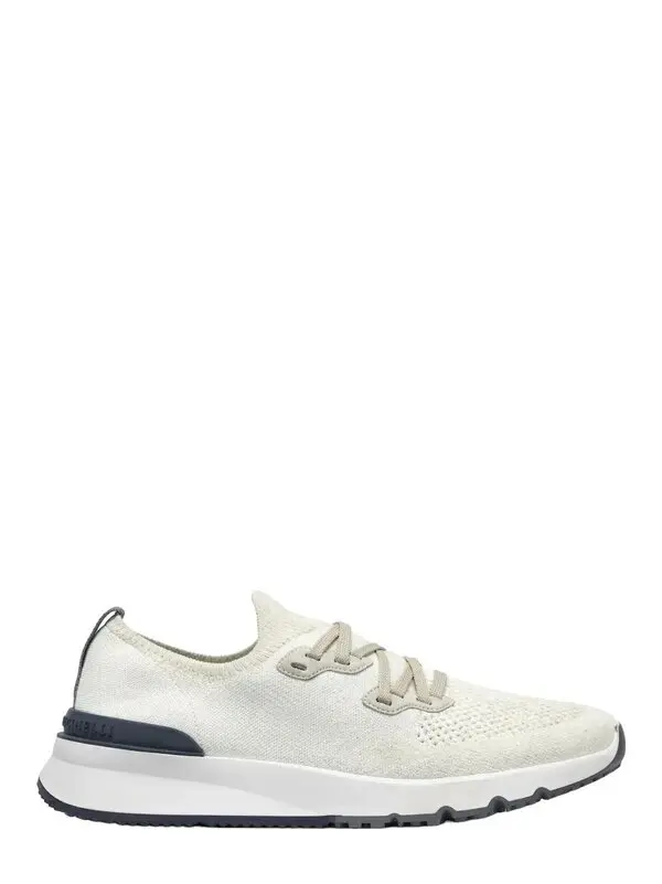 Brunello Cucinelli Cotton Chiné Knit Runner Sneakers - Multicolor