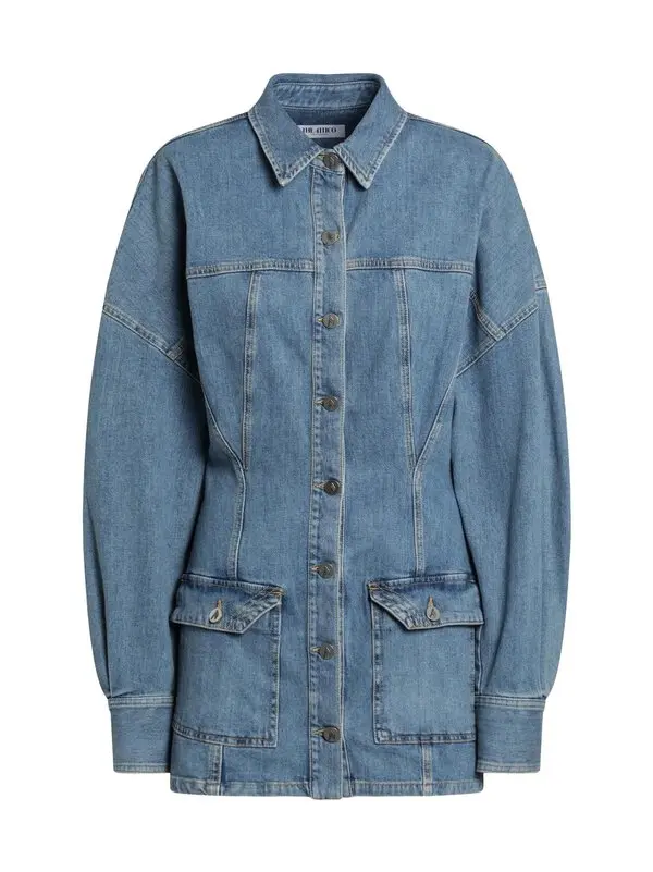 Attico Light Denim Mini Dress - Blue