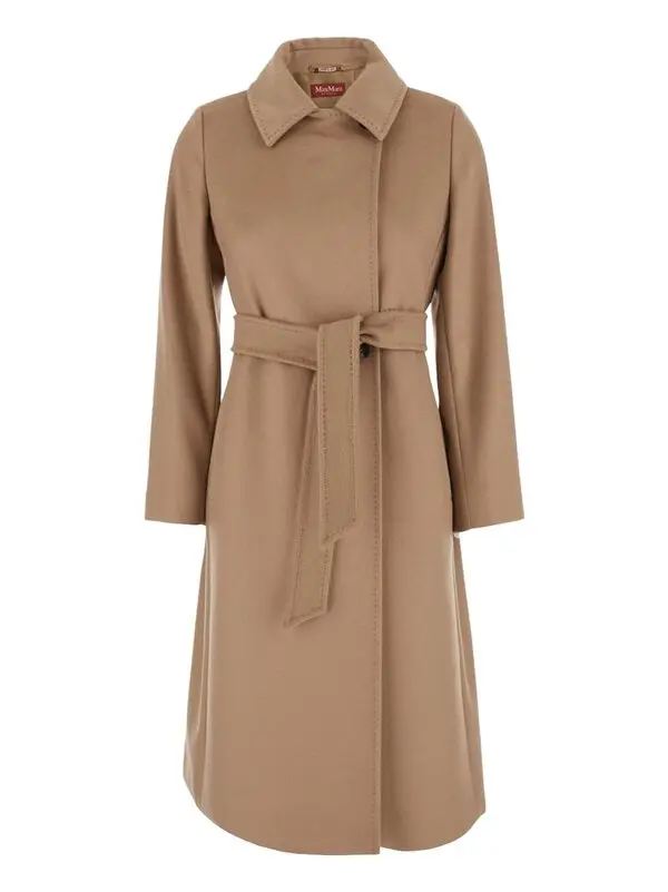 Max Mara Wool Wrap Coat - Brown
