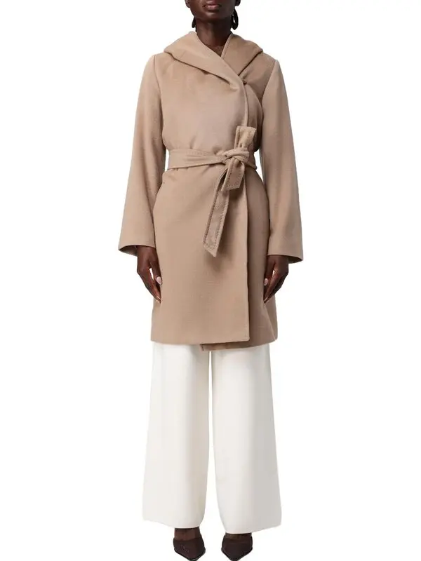 Max Mara Belted Wool Coat - Brown