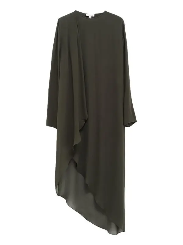 Alaïa Kaftan Dress With Asymmetrical Gathered Skirt - Green