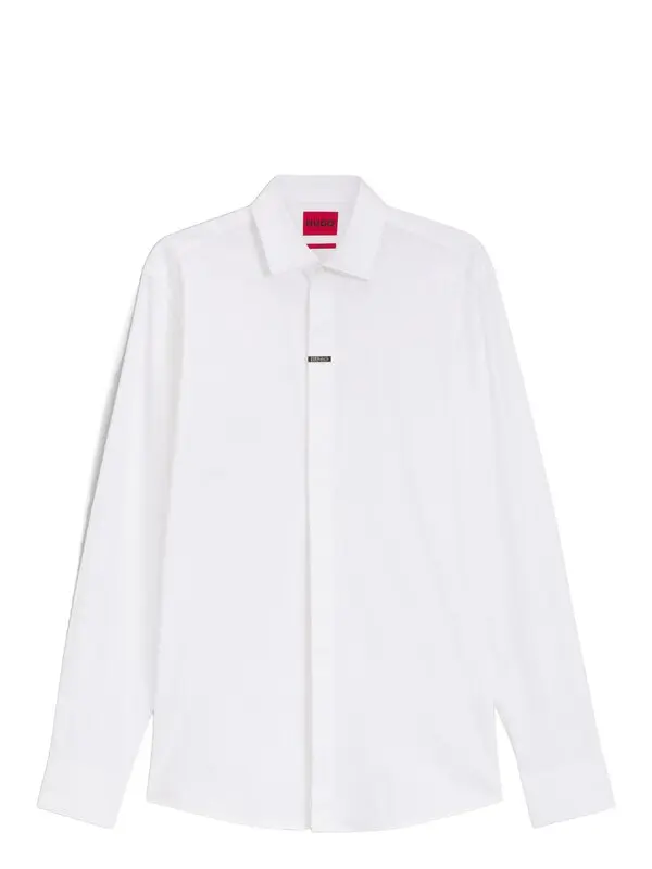 Hugo Slim-fit Business Shirt In Stretch Cotton - White