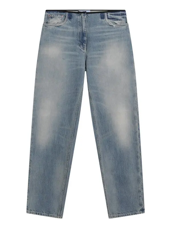 Prada Washed Effect Denim Jeans - Blue