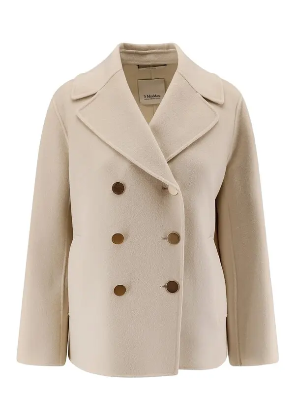 Max Mara Double-breasted Wool Coat - Multicolor