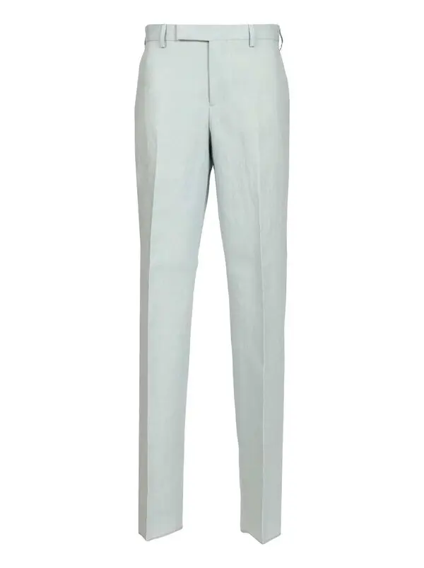 Paul Smith Slim Fit Linen Trousers - Blue