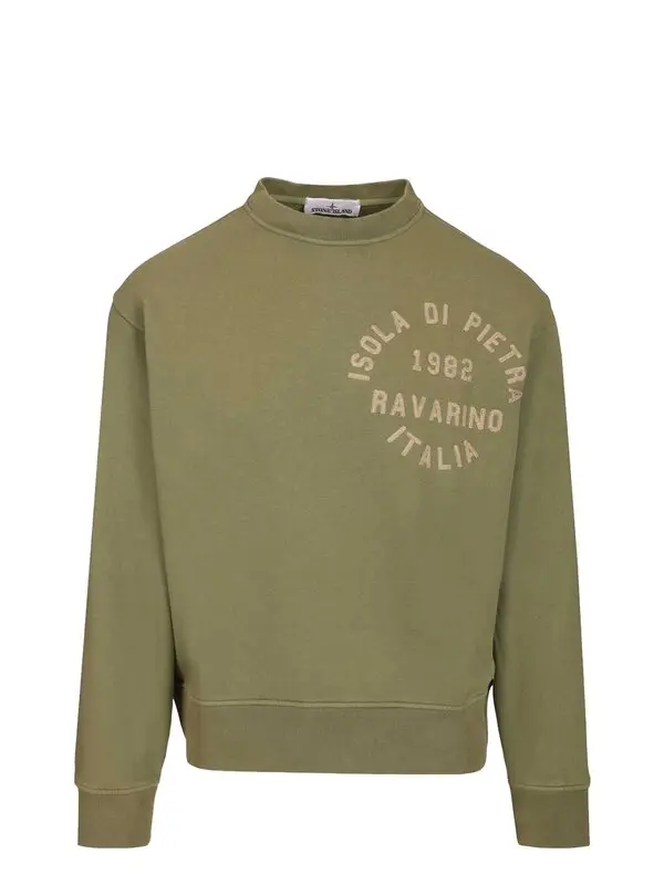 Stone Island Organic Cotton Crewneck Sweatshirt - Green