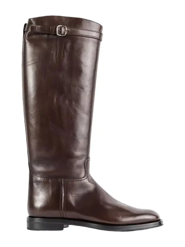 Church's Calf Leather Knee High Boots - Brown
