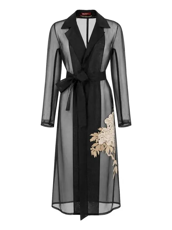 Max Mara Cashmere Wrap Coat - Black