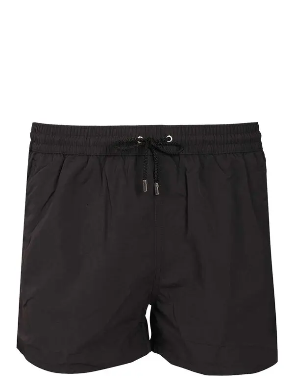 Paul Smith Nylon Swim Shorts With Multicolored Side Bands - Black