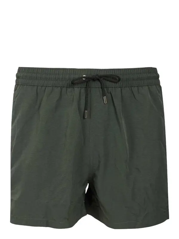 Paul Smith Nylon Swim Shorts With Multicoloured Side Bands - Green