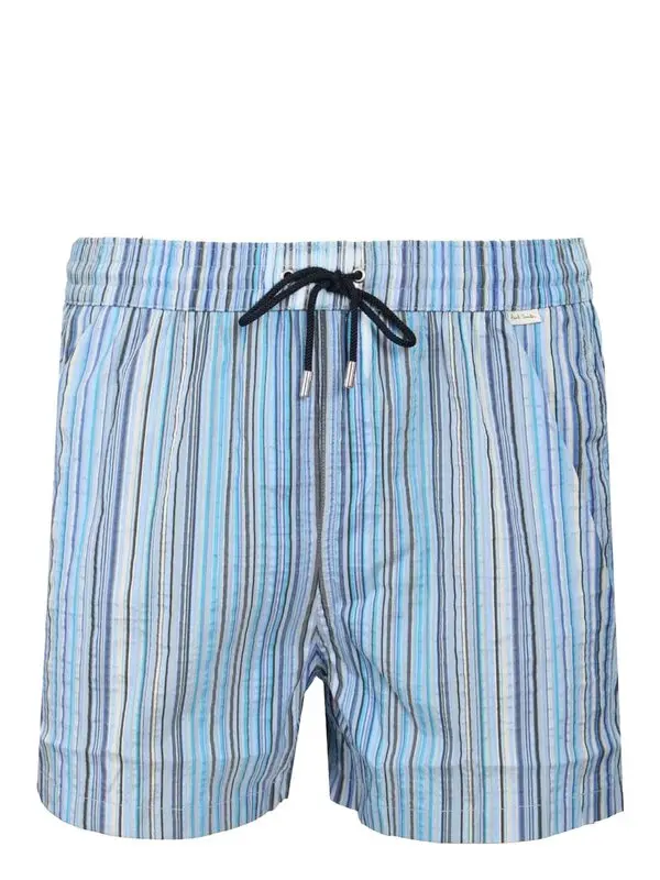 Paul Smith Jacquard Signature Stripe Swim Shorts - Blue