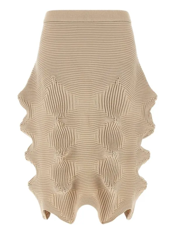 Issey Miyake Linkage' Knit Skirt - Cream