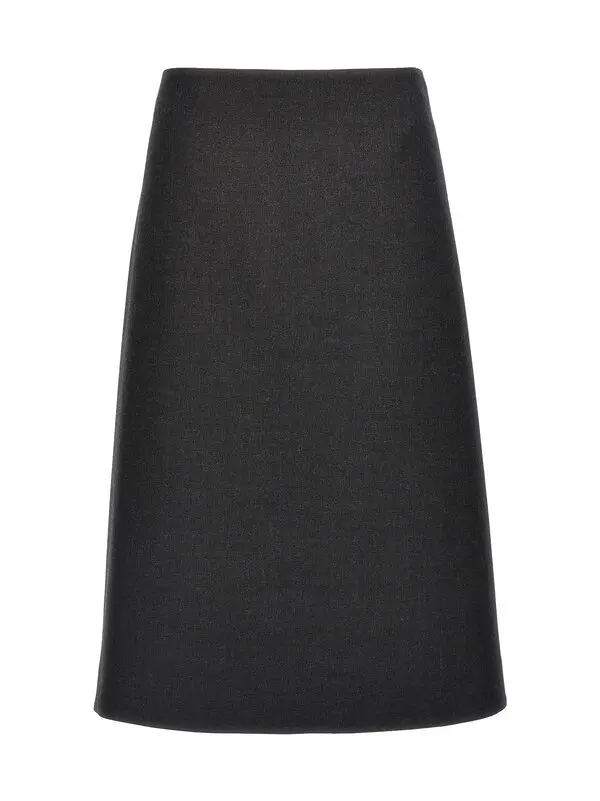 JIL SANDER Wool Skirt - Gray