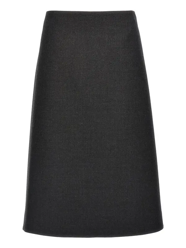 JIL SANDER Wool Skirt - Gray