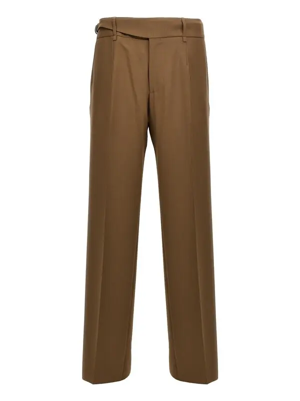 Dolce & Gabbana Tailored Virgin Wool Blend Trousers - Brown
