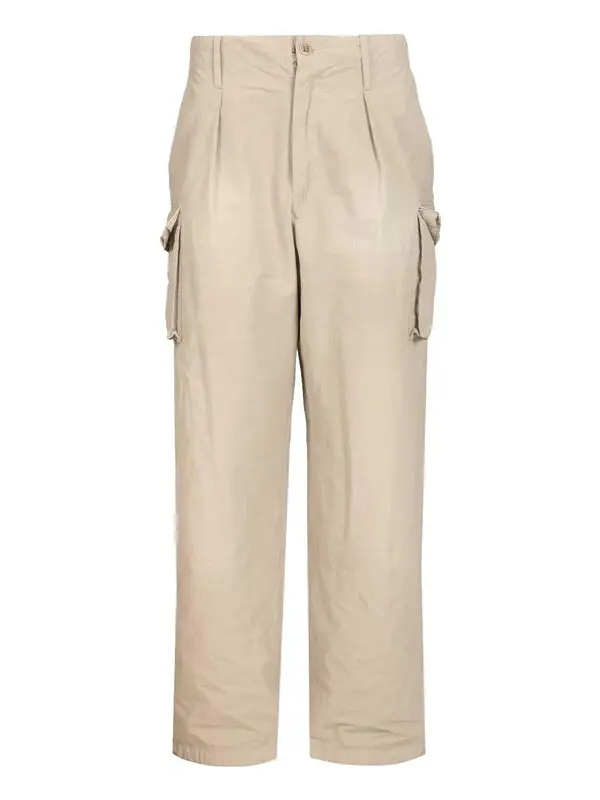 MAISON MARGIELA Cotton Blend Cargo Trousers - Cream
