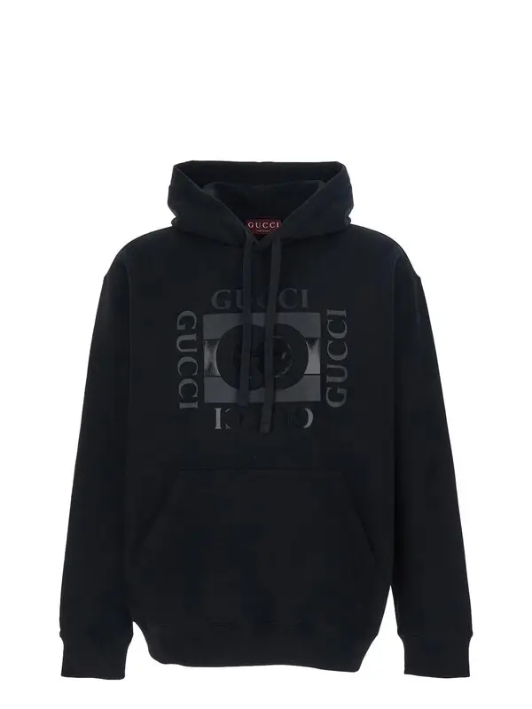 Gucci Cotton Hooded Sweatshirt With Front Logo - Multicolor