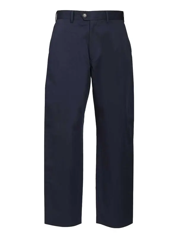 Paul Smith Cotton And Linen Trousers - Blue
