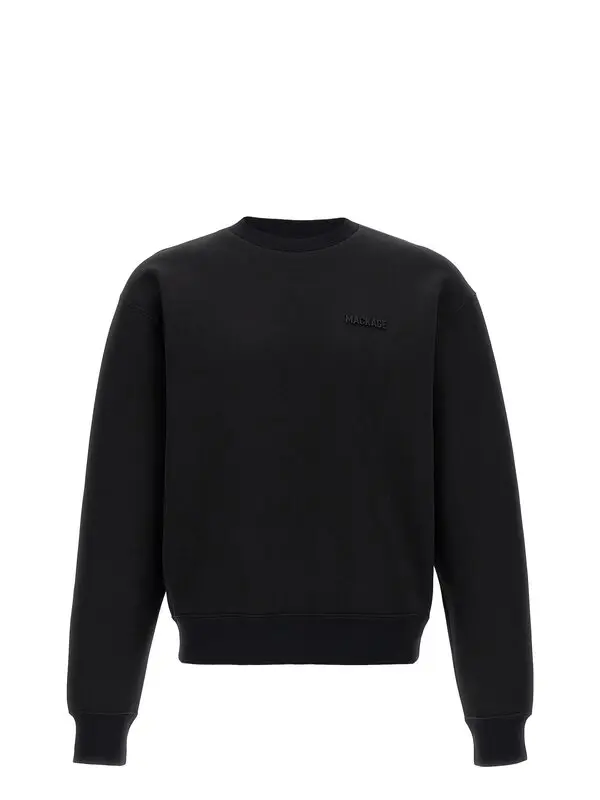 Mackage Julian Crewneck Sweatshirt With Embossed Logo - Black