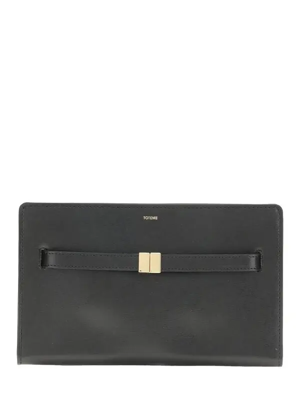 TOTEME Belted Leather Crossbody Bag - Black