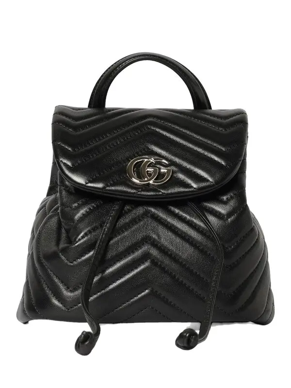 Gucci Lamb Leather Quilted Backpack - Black