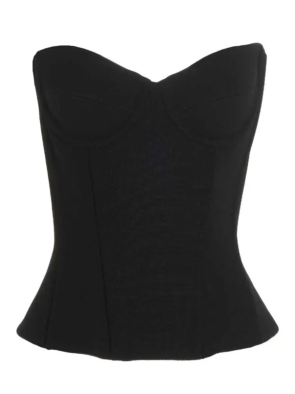 Balenciaga Off-the-shoulder Bustier Top - Black
