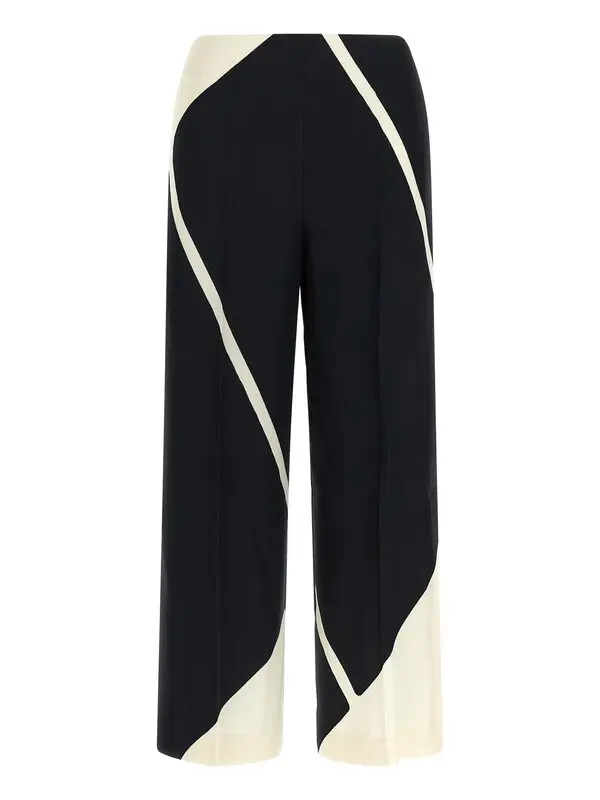 Alberta Ferretti Cropped Wide-leg Pants - Multicolor