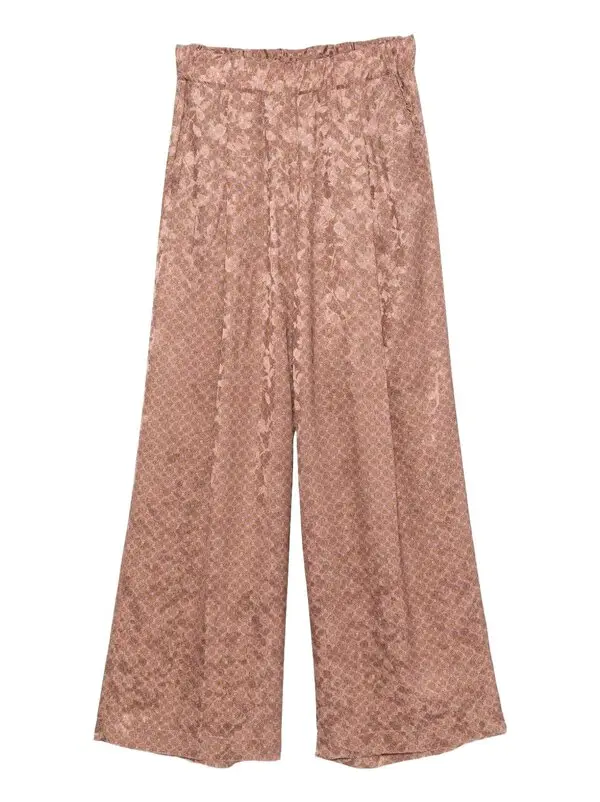 Dries Van Noten Floral Pattern Cotton Trousers - Multicolor