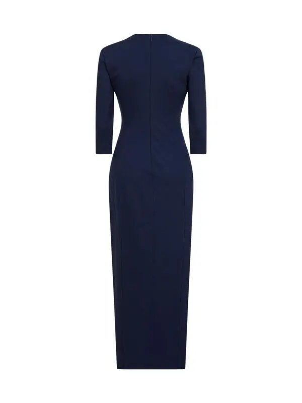 Giorgio Armani Milano-stitch Midi Dress - Multicolor