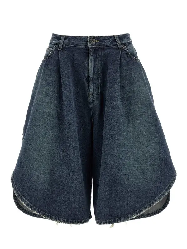 Balenciaga Denim Bermuda Shorts - Blue