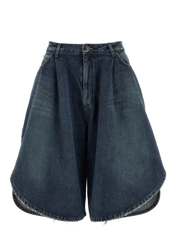 Balenciaga Denim Bermuda Shorts - Blue