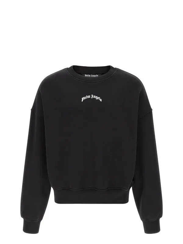 Palm Angels Curved Logo Sweatshirt - Multicolor