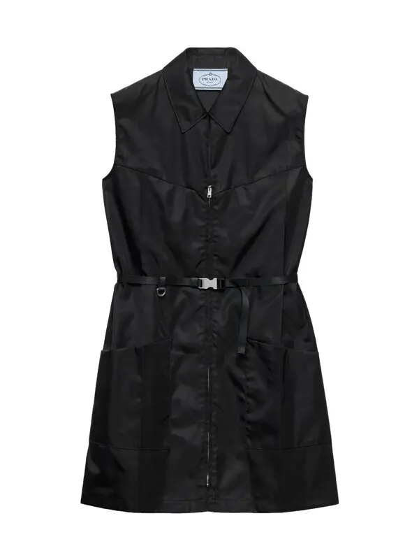 Prada Re-nylon Sleeveless Dress - Black