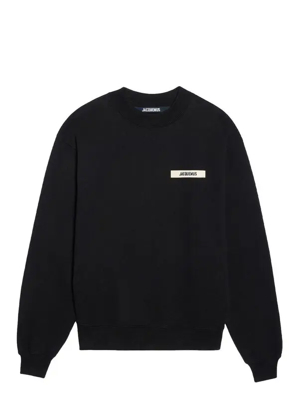 Jacquemus Le Sweatshirt Gros Grain - Black