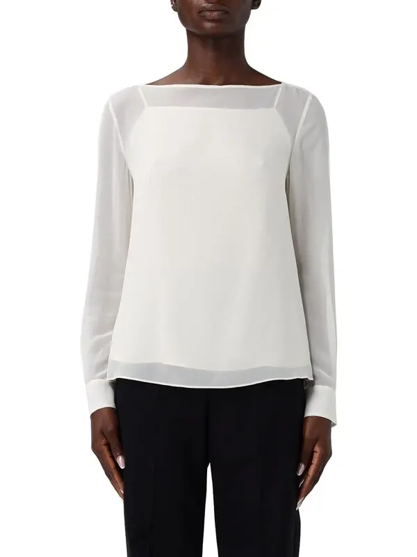 Max Mara Long Sleeve Silk Shirt - White