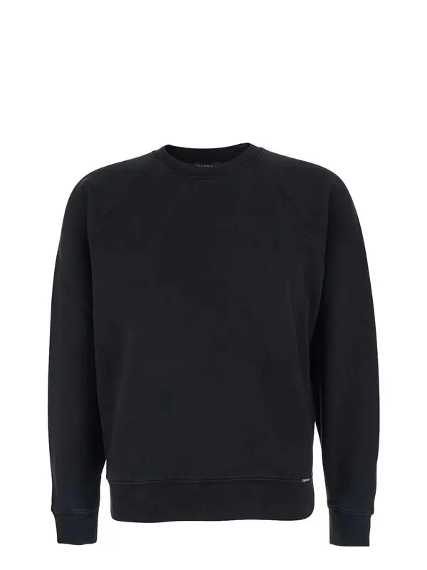 TOM FORD Cotton Crewneck Sweatshirt With Logo Patch - Multicolor