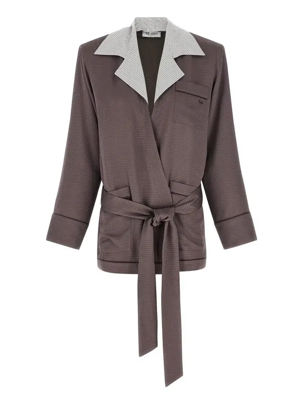 Attico Dressing Gown Blazer - Purple